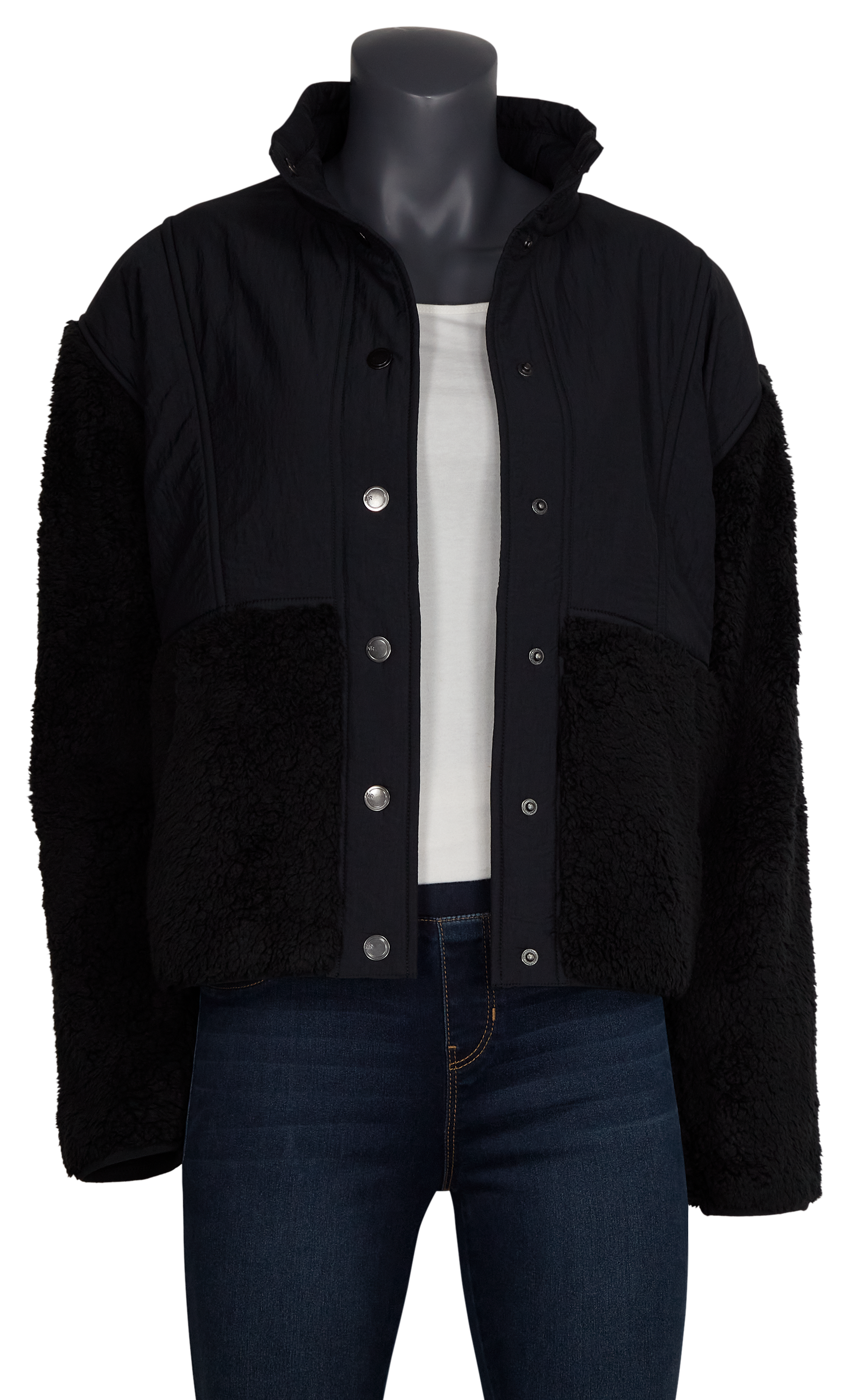 Natural Reflections Drop-Shoulder Snap Sherpa Jacket for Ladies | Bass ...